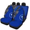 Pohnpei Tribe Plumeria Pattern Car Seat Covers Kakau Polynesian Front ...