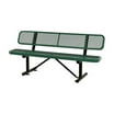 Global Industrial 96"L Expanded Metal Mesh Bench w/Back Rest, Gray ...