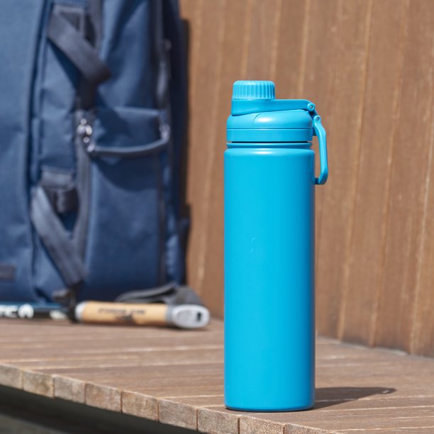 Mainstays Back to College 24 oz Double Wall Stainless Steel Chugger ...