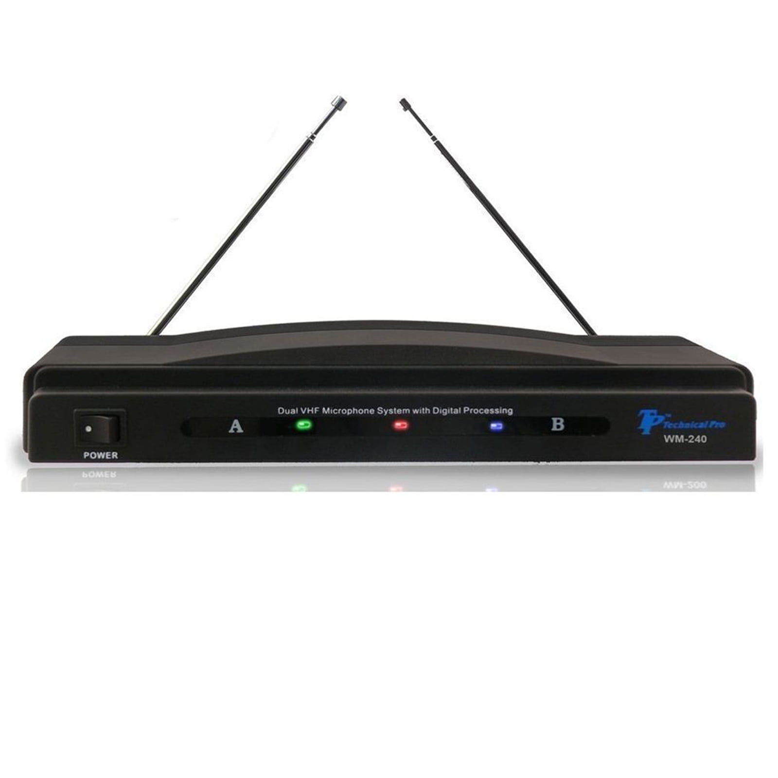 Technical Pro WM240 Dual Signal VHF Wireless Microphone System With (2 ...