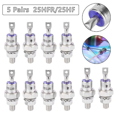 5pair 25HFR / 25HF 1200V Positive Negative Anode Stud Mount Diode ...