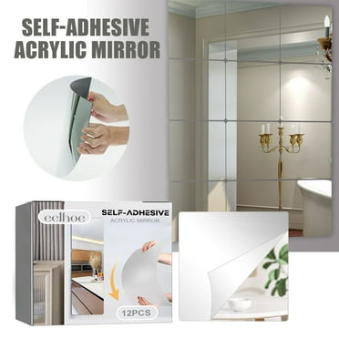 Deeceymbur 12pack Acrylic Flexible Mirror Sheets 6x6 Inch Self Adhesive ...
