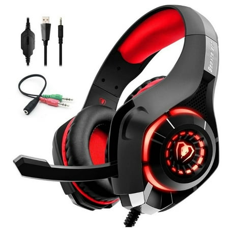 Gaming Headset with Noise Canceling Mic, Over-Ear Gaming Headphones ...