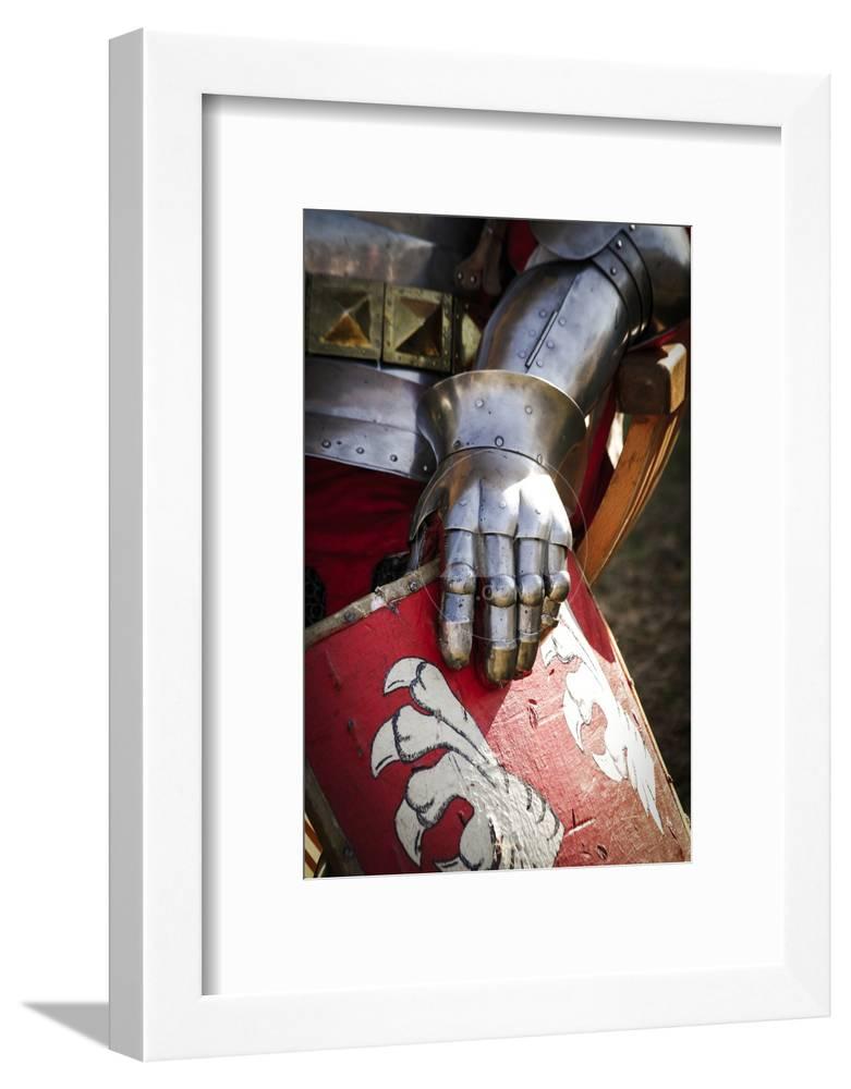 Historical Reenactment Gauntlet and Forearm Armor of Medieval Soldier ...