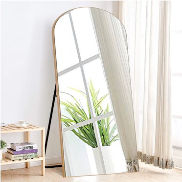 Ufurpie 71"×32" Arched Large Full Length Mirror with Stand Brushed ...