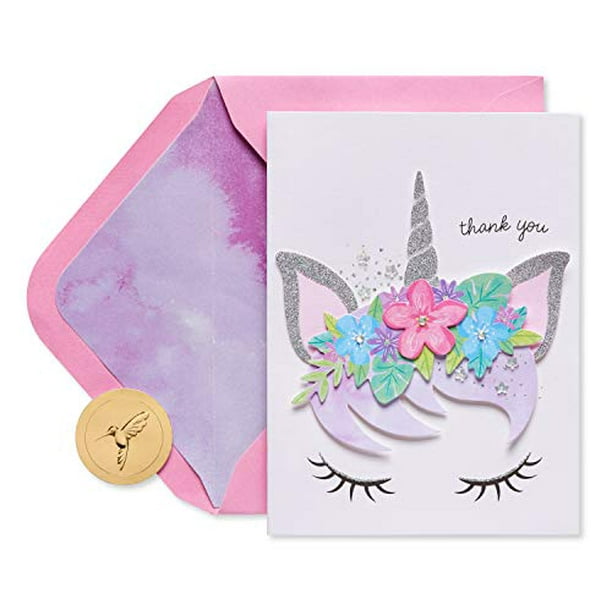 Papyrus Boxed Thank You Cards with Envelopes, Gem Unicorn, (8-Count ...