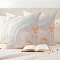 Bronzing White Marble Outdoor Throw Pillow Covers Set of 2, Modern ...