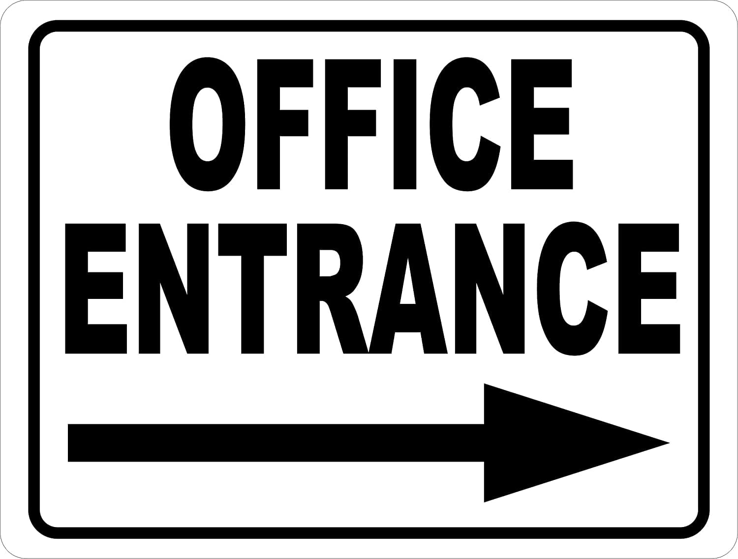 Office Entrance With Right Arrow Sign. 8x12 Metal. - Walmart.com
