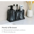 Bathroom Accessories Set, 4-Piece Marble Pattern with Soap Dispenser ...