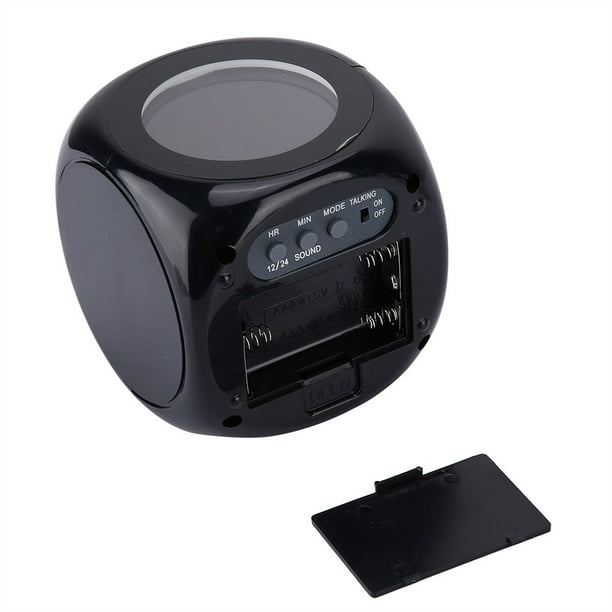 LCD Projection LED Display Time Digital Alarm Clock Talking Voice ...