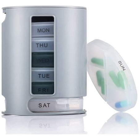 Weekly Containers 7 Days Pill Case - Pill Medicine Organizer 4 Times A ...
