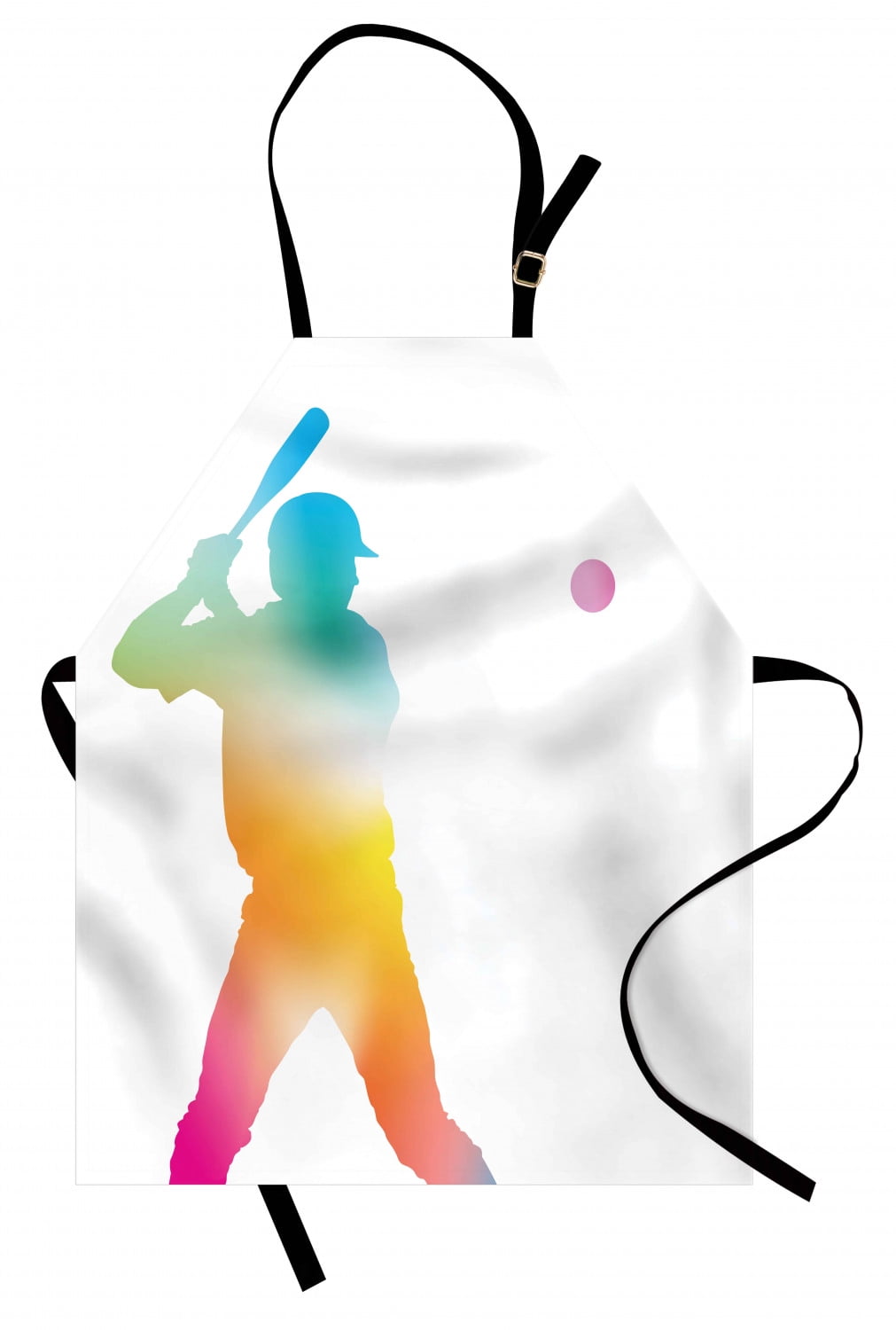 Baseball Apron Colorful Reflection of Baseball Player Batter Softball ...