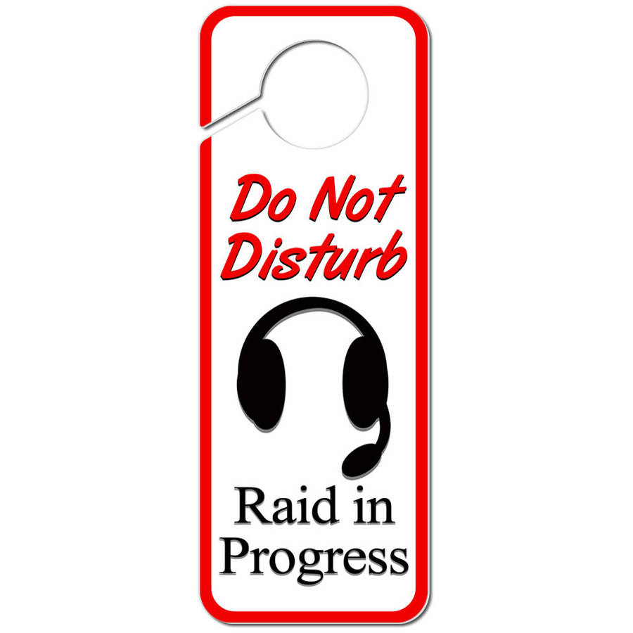 Do Not Disturb Raid in Progress Gaming Headset Plastic Door Knob Hanger ...