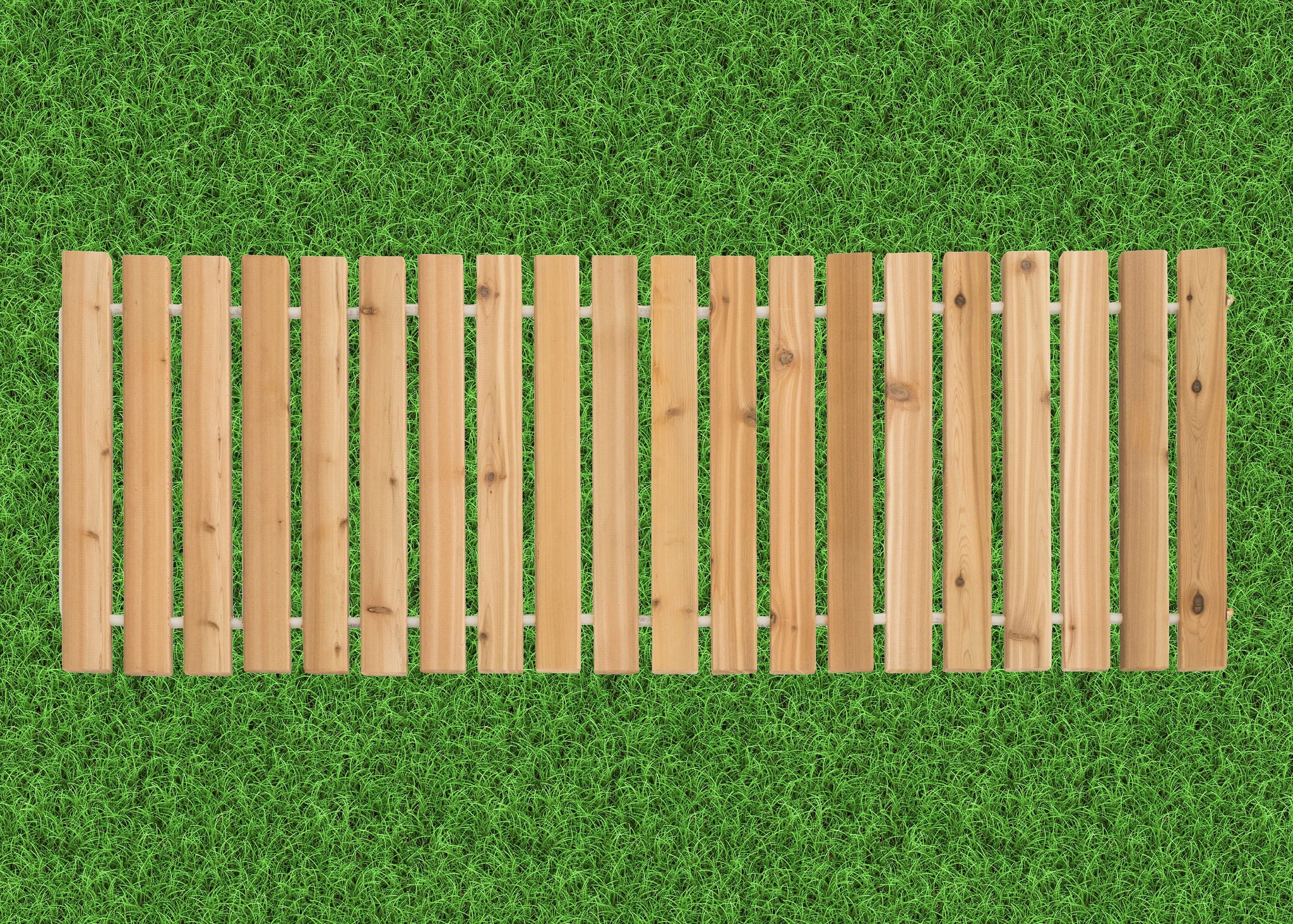 Furniture Barn USA® 3 Ft. Wide Roll-Up Outdoor Garden Walkway Red Cedar ...