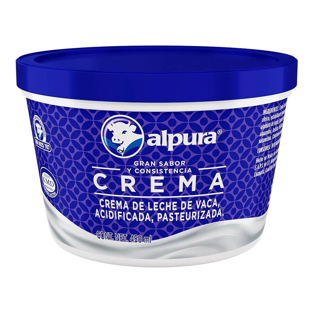 Crema ácida Alpura Regular 450 Ml Walmart En Línea