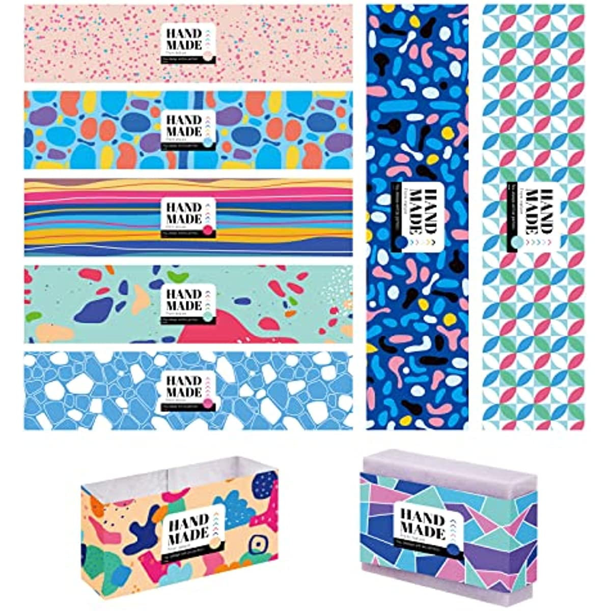 90pcs Graffiti Wrap Tape 9 Style Vibrant Color Paper Labels Crafts ...