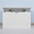 Lift Top Entryway Storage Cabinet with 2 Safety Hinge, Wooden Toy Box ...
