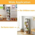 Free Shipping! Qunbio 5 Tier Rotating Bookshelf, 360 Degrees Revolving ...