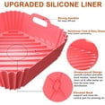 2 Pack, Silicone Air Fryer Basket Round Silicone Mat Oven Baking Tray ...