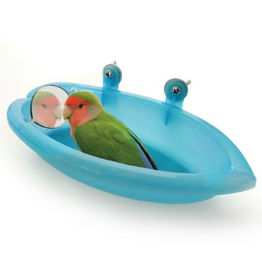LINASHI Transparent Bird Bath Box Bird Cage Accessory Supplies Bathing ...