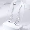 925 Sterling Silver Earrings for Women - 925 Silver Heart Drop Design ...