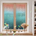 Aqua Orange Mosaic Window Privacy Film, Minimalist Abstract Hexagonal ...