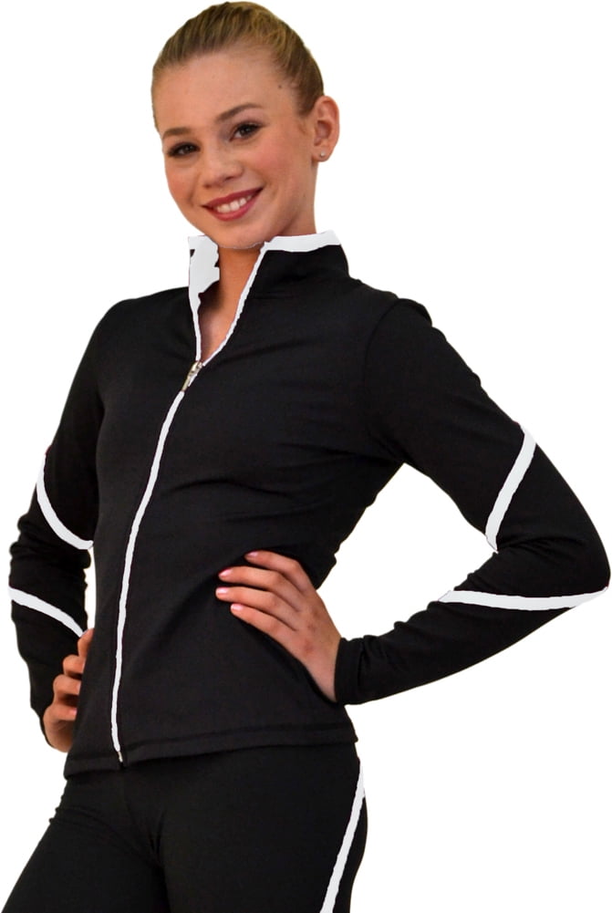ChloeNoel J76 Heavy Poly Spandex Pipings Swirl Jacket - Walmart.com