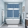 Blue Moroccon Kitchen Curtains, Kitchen Curtains and Valances Set of 3 ...