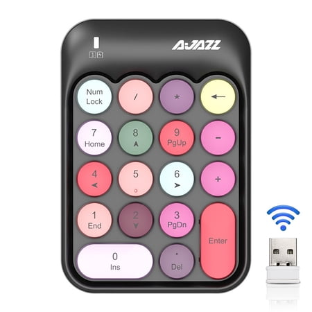 Wireless Numeric Keypad, Chocolate Keycaps, Mini Wireless Keyboard ...