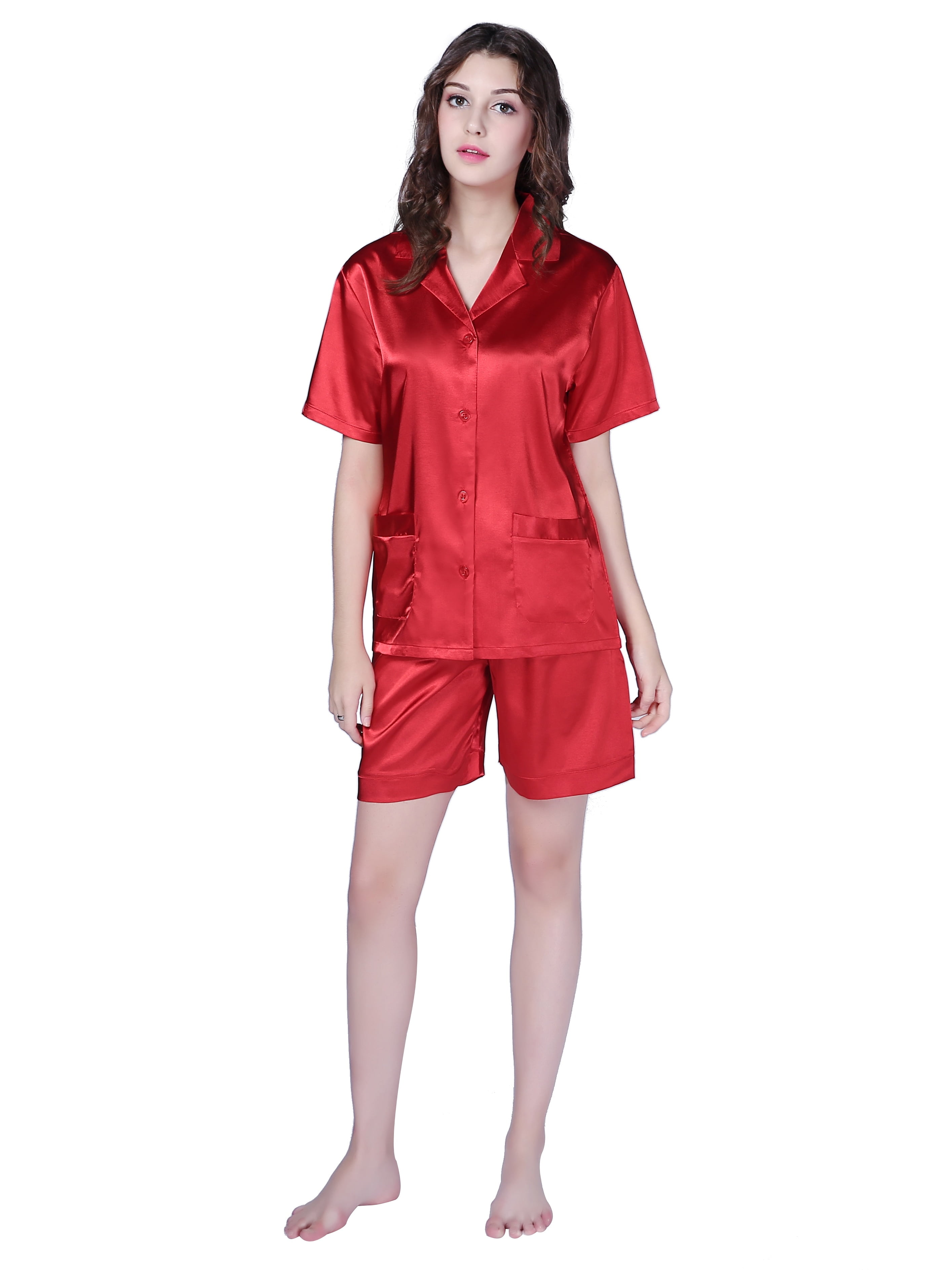 Richie House Women's Satin Sleepwear Set with Shorts RHW2739 - Walmart.com