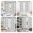 Butterfly and Blue Beige Pattern Blackout Curtains,Triple Weaved Fabric ...