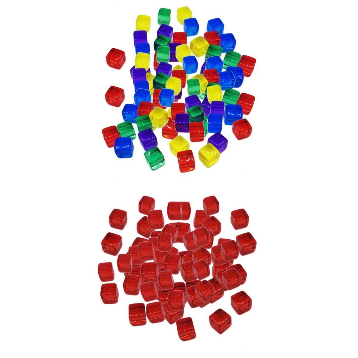 200 Piezas Dados 10mm Acrílico Materiales Didácticos de Matemáticas D6 ...