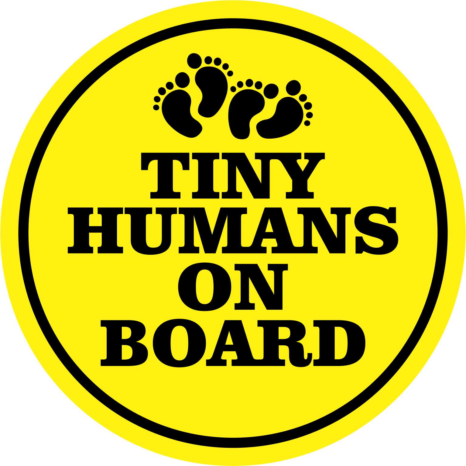 StickerTalk Tiny Humans on Board Vinyl Sticker, 5 inches x 5 inches ...