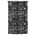 Black White Theme Sheer Curtains 84 Inch Long 1 Panel Modern Bread ...