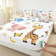 Feelyou Cute Giraffe Elephant Full Size Sheets, Jungle Animal Theme Bed ...
