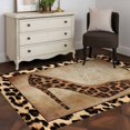 Area Rug 3x5ft Retro Leopard Shoes Theme Area Rugs Washable Low Pile ...