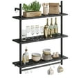 "Bestier 31"" 3-Tier Wall Shelf for Kitchen/Bathroom/Bedroom, Black ...