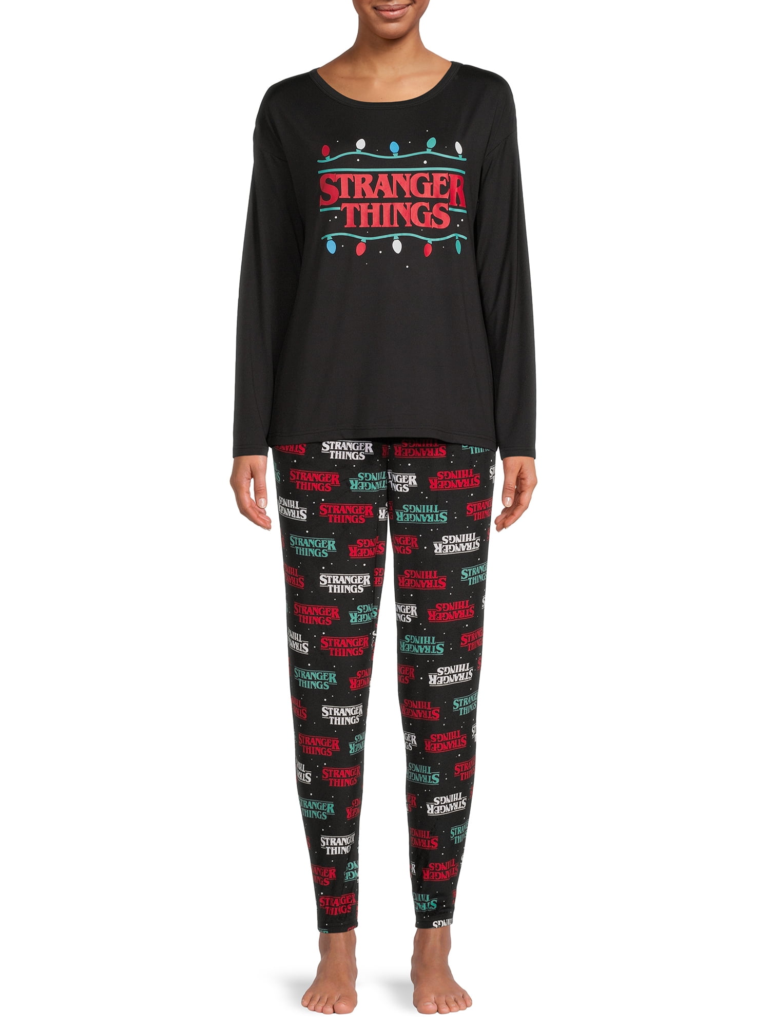 Stranger Things Women's and Women's Plus Long Sleeve Top and Sleep ...