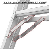 iRerts Telescoping Ladder, 17ft Aluminum Lightweight Extension Ladder ...