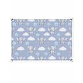 Blue Dreamy Elephant Sun Shade Sail 12'X16' Cartoon Animal Cloud Stars ...