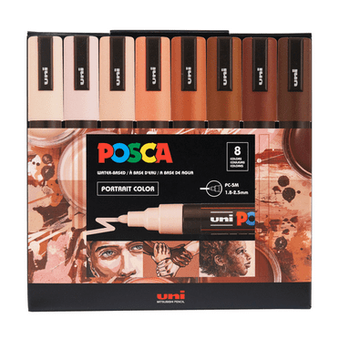 Uni POSCA PC-5M Paint Markers, Medium Tip (1.8-2.5mm), Warm Tones, 8 ...