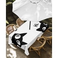 Black Cat Outdoor Tablecloth with Umbrella Hole, Cute Funny Cats ...