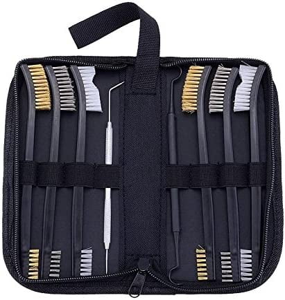 Adoreal Gun Cleaning Brush & Hook Kit in Zippered Organizer Carry Case ...