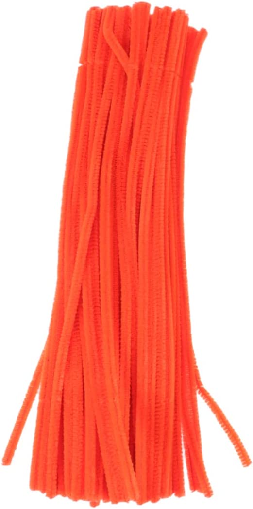 100pcs Red Tinsel Tinsel Chenille Stems Plush Stick for Kids Chenille ...