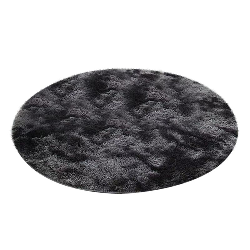 Luxsea Fluffy Colorful Round Shag Rug for Living Room Modern Indoor ...
