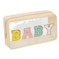 GASTROPOD 2026 New Chenille Letter Clear Makeup Bag Large Preppy Patch ...