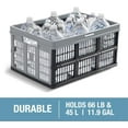 CleverMade Large Storage Utility Crate with Handles, Collapsible, 12 ...