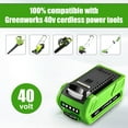 GreenWorks 40V GMAX Power Tools Compatible 2Pack 6.0Ah 40 Volt Lithium ...