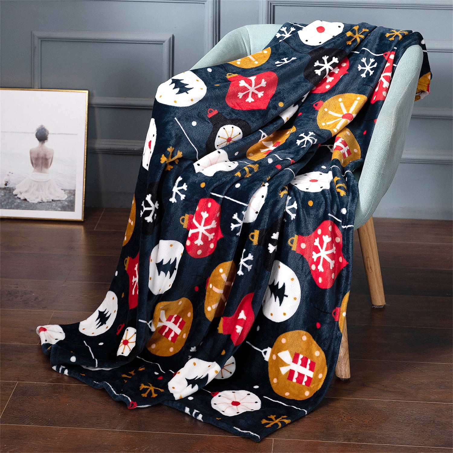 JML Fleece Throw Blanket Soft Cozy Plush Nap Blanket,50"x60", Black ...