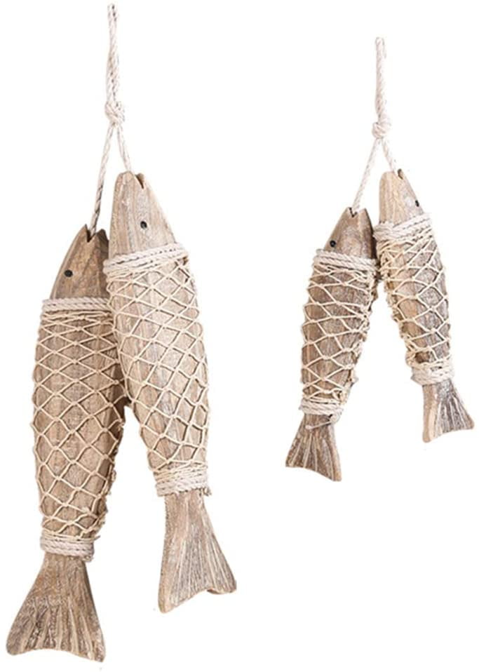 Rustic Nautical Fish Decor Beach Theme Home Decoration Fish Sculpture ...